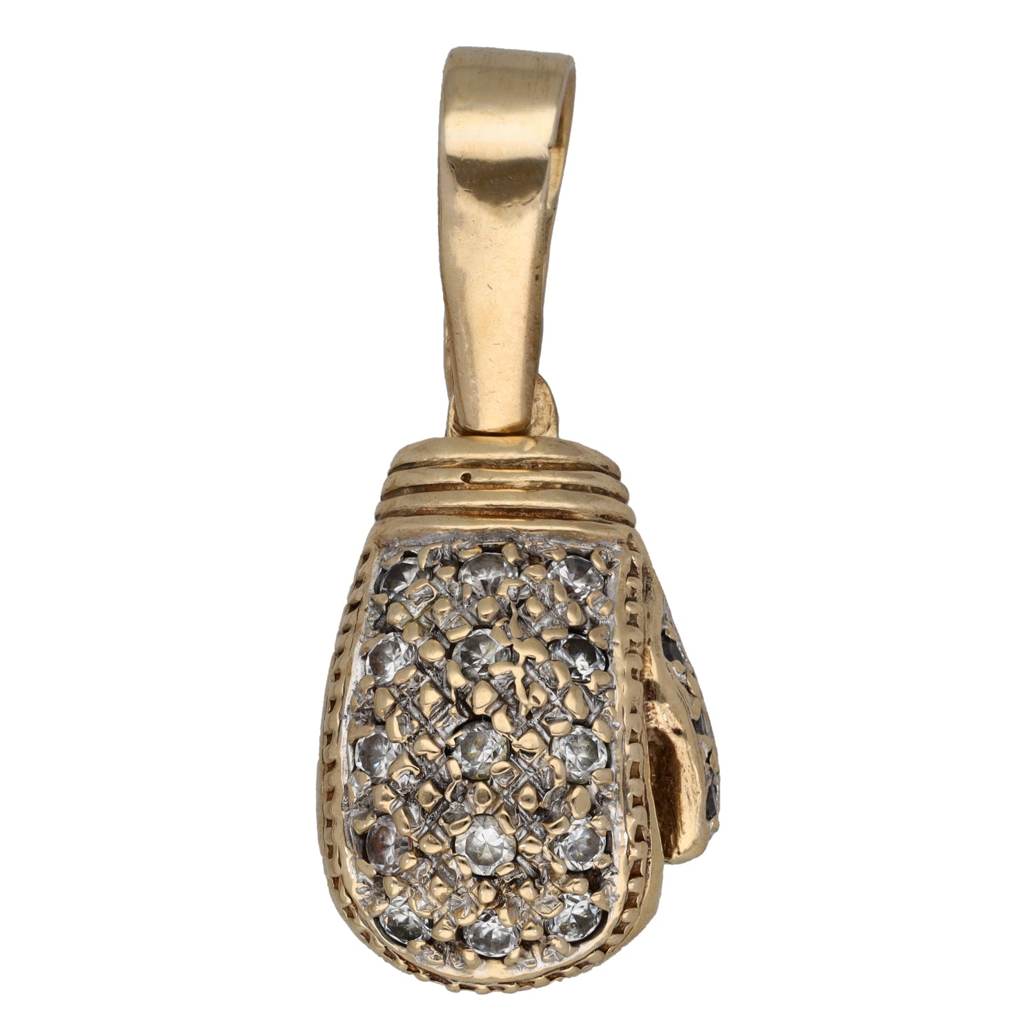 9ct Gold Cubic Zirconia Boxing Glove Pendant – H&T