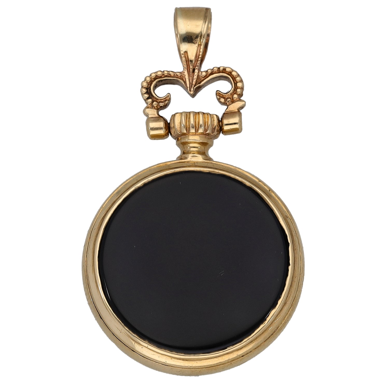 9ct Gold Onyx Alternative Pendant | H&T
