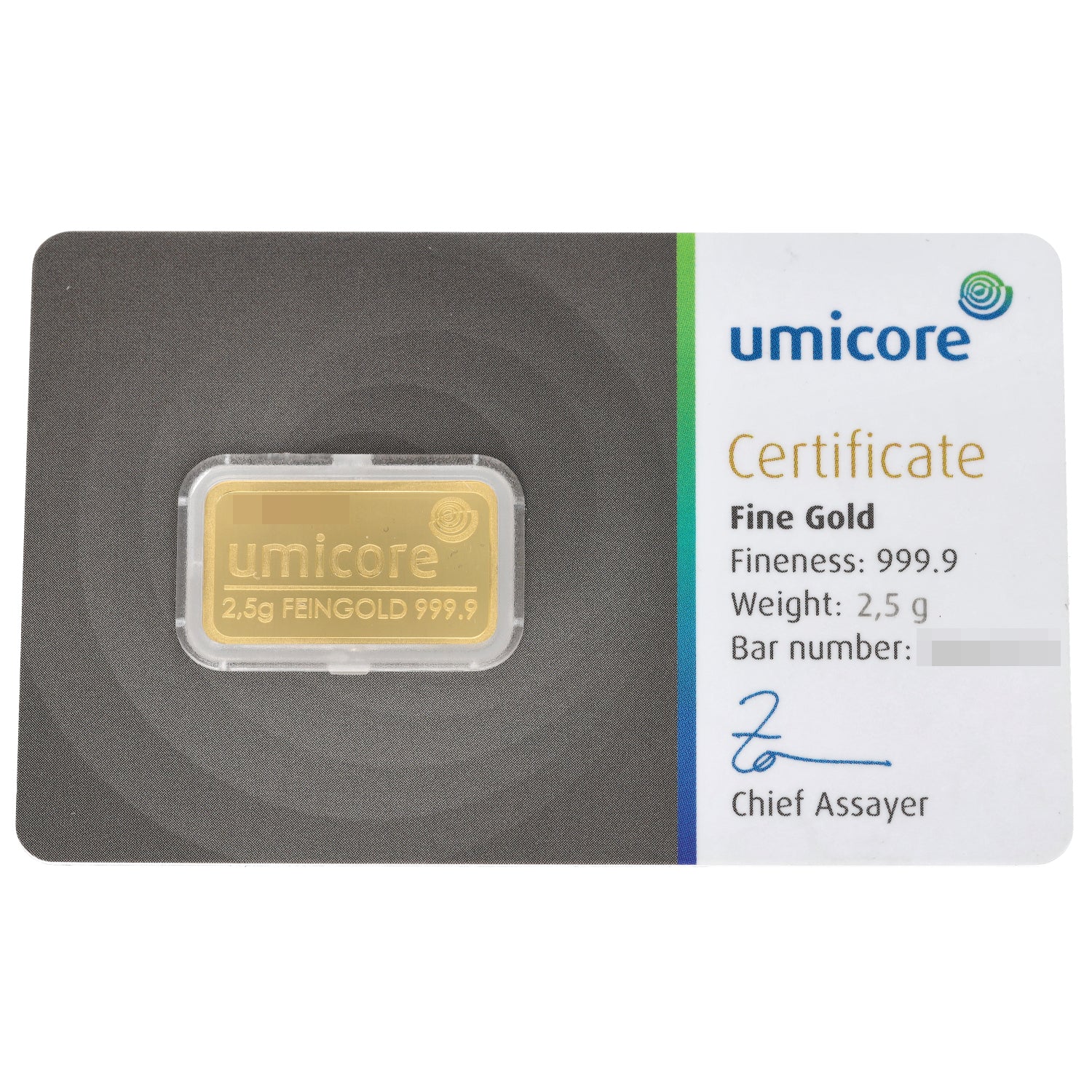 24ct 2.5g Gold Bar – H&T