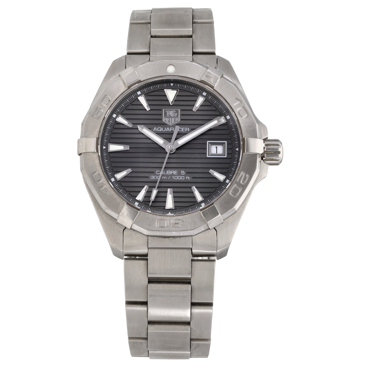 Tag Heuer Aquaracer WAY2113 Pre Owned Watch - 41mm Stainless Steel | H&T