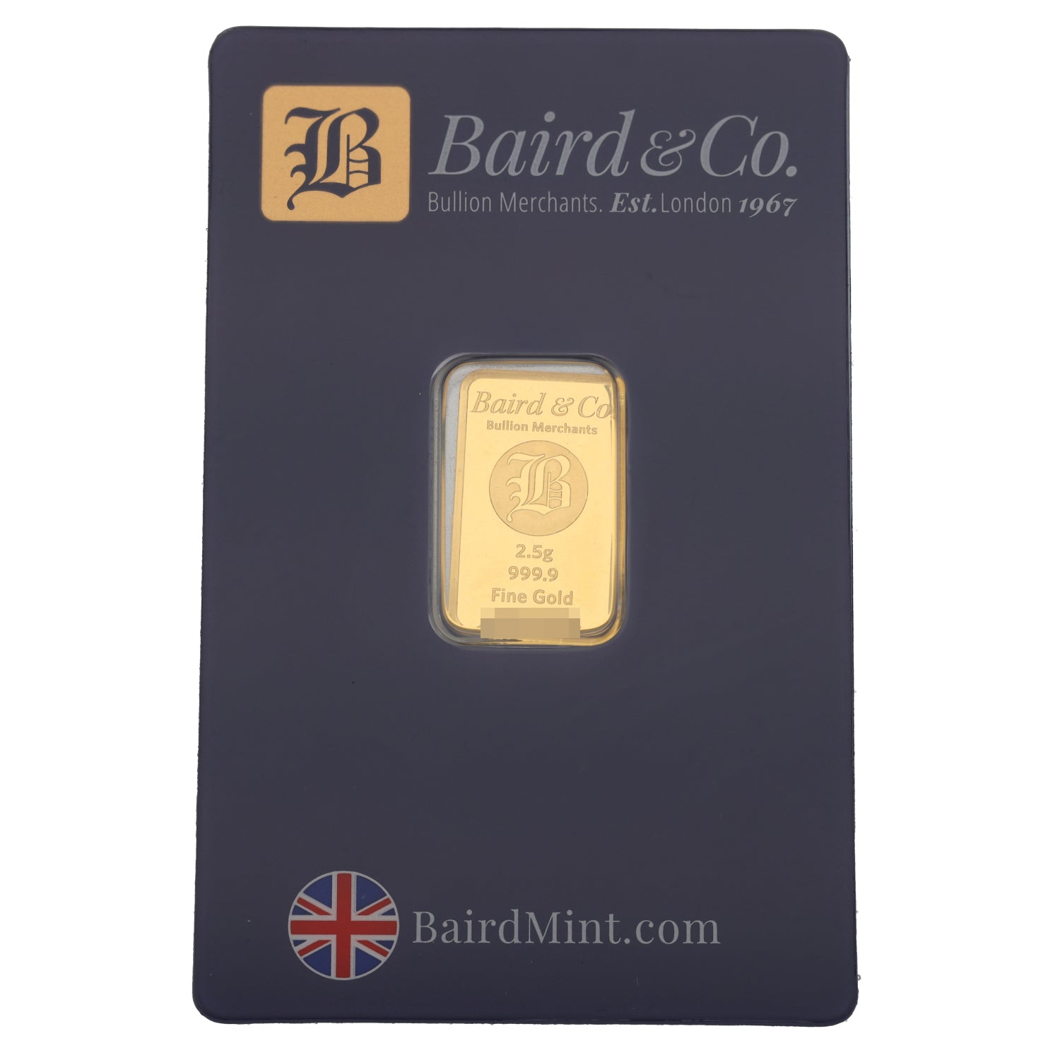 New 24ct 2.5g Gold Bar – H&T