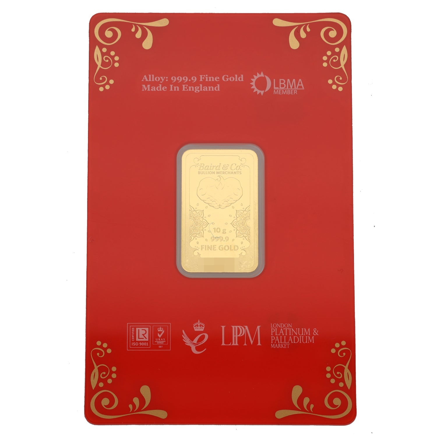 New 24ct 10g Lakshmi Gold Bar – H&T