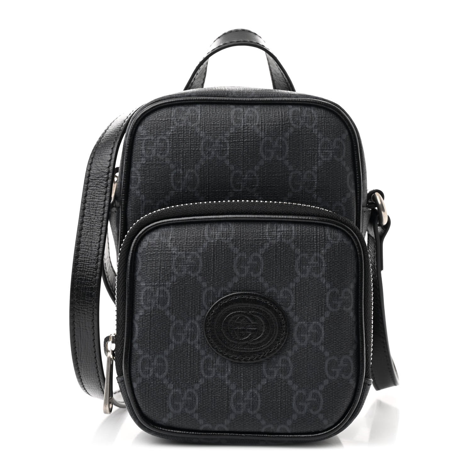 Gucci Interlocking G Mini GG Supreme Coated Canvas Bag - Black | H&T