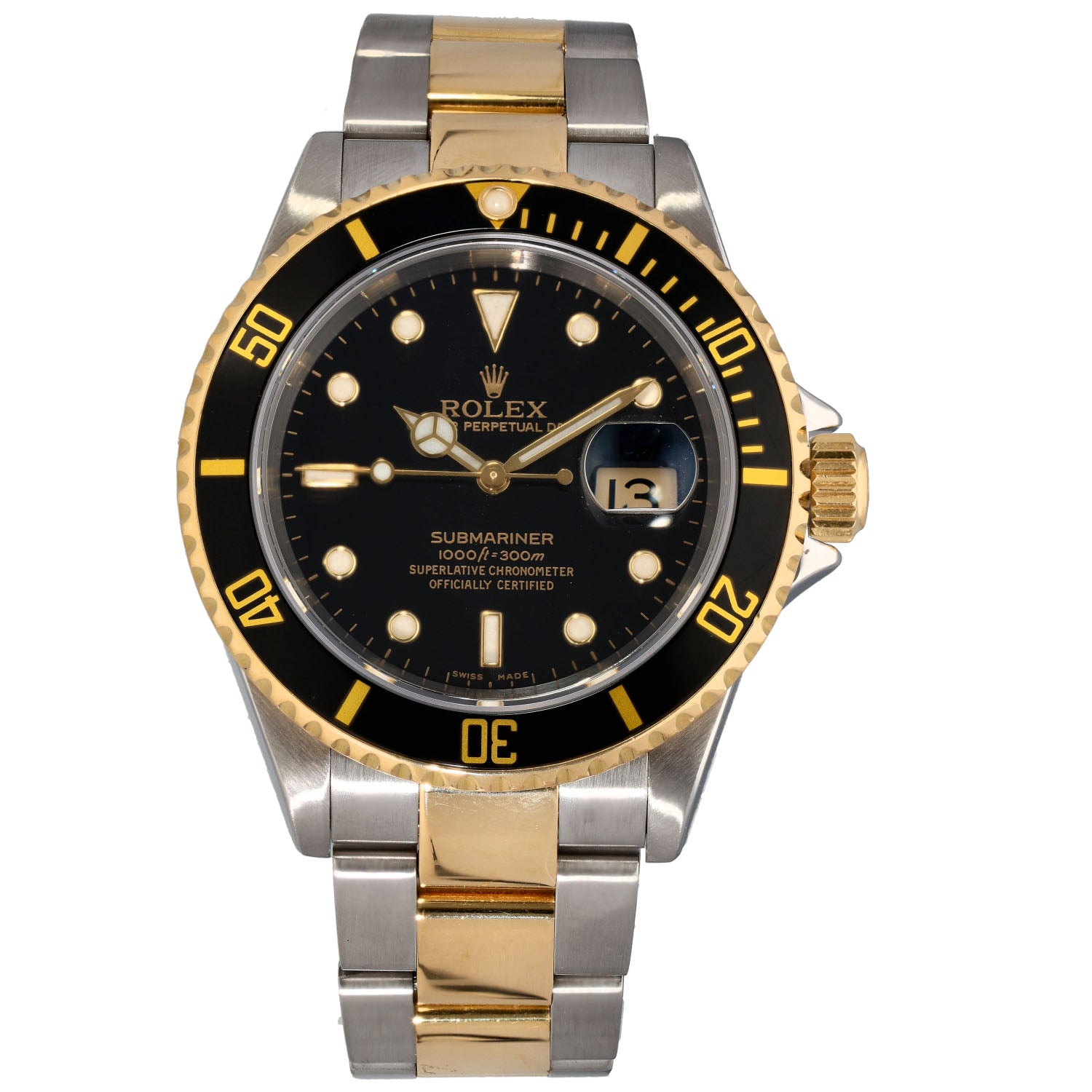 Rolex Submariner 16613 40mm Bi-Colour Watch | H&T