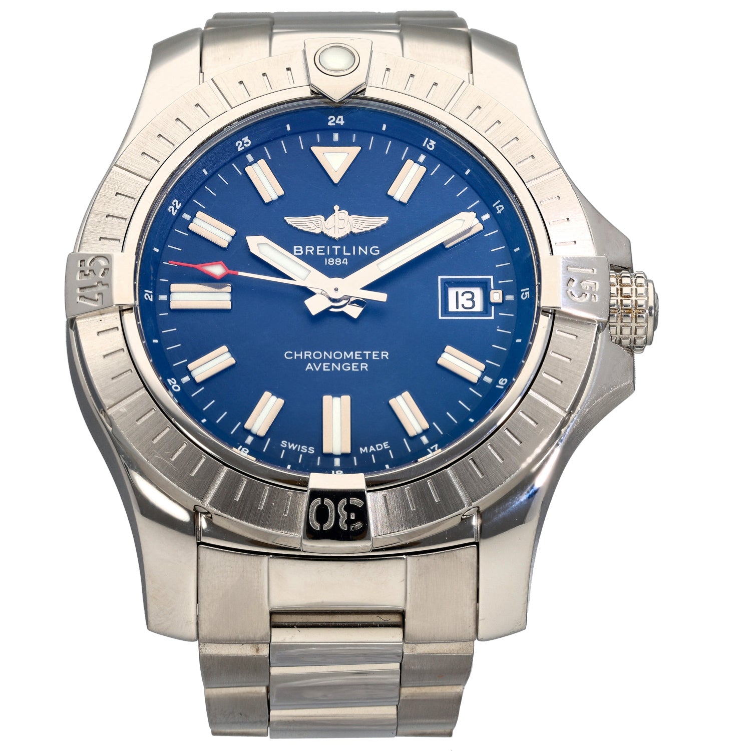 Breitling Avenger A17318 43mm Stainless Steel Watch | H&T