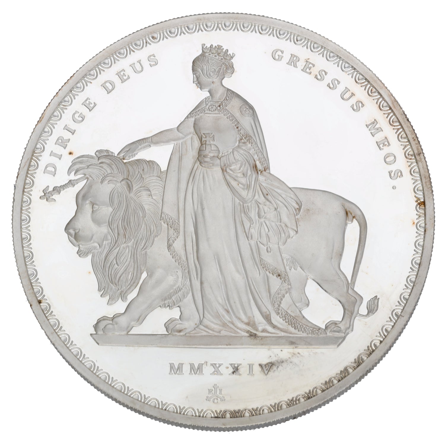 Silver Una & The Lion Five Pounds Coin 2024 | H&T
