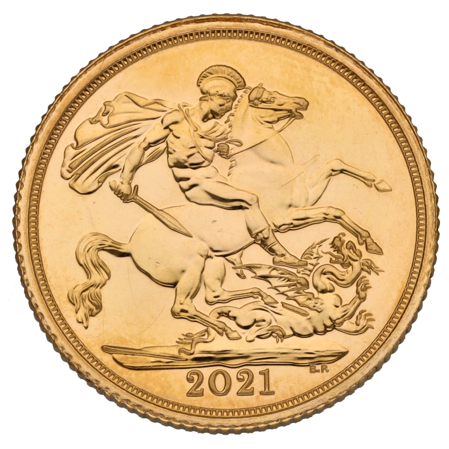 22ct Gold Queen Elizabeth II Date Stamp Full Sovereign Coin 2021 | H&T