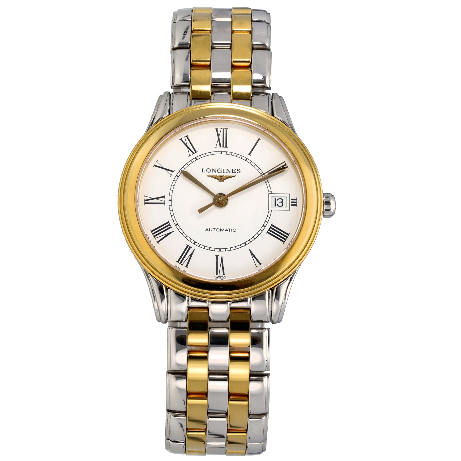 Longines Flagship L4.774.3 35.5mm Bi-Colour Watch | H&T Longines Flagship L4.774.3 35.5mm Bi-Colour Watch | H&T