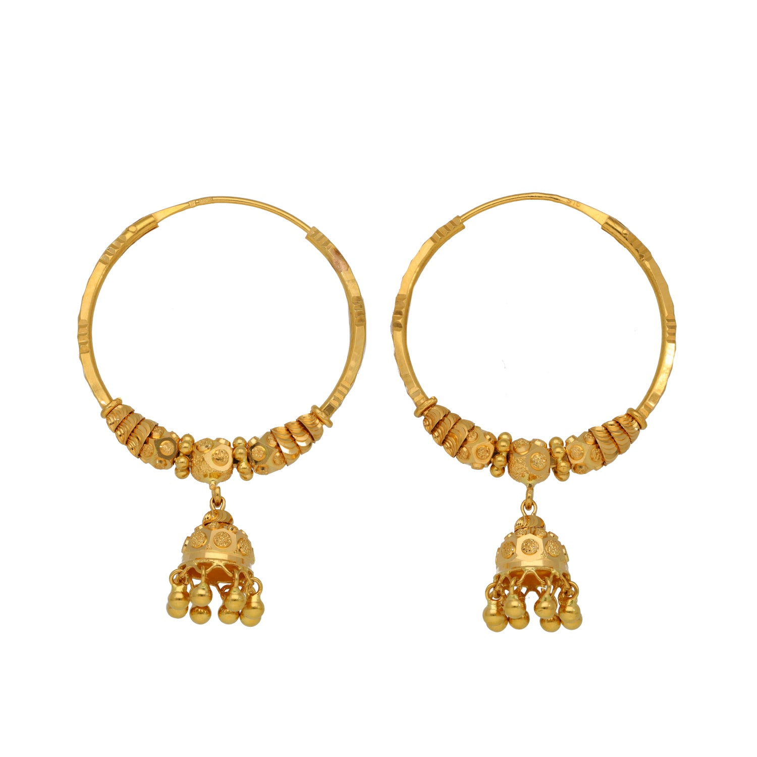 22ct Gold Hoop Earrings | H&T
