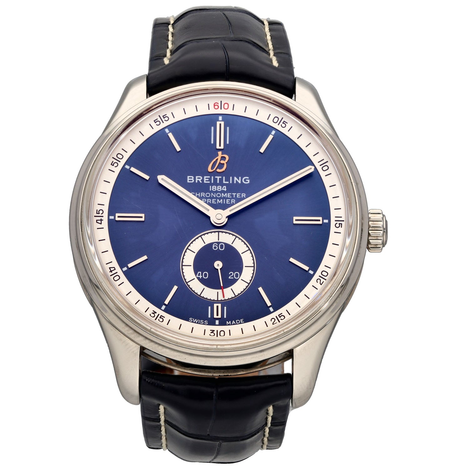 Breitling Premier A37340 40mm Stainless Steel Watch | H&T