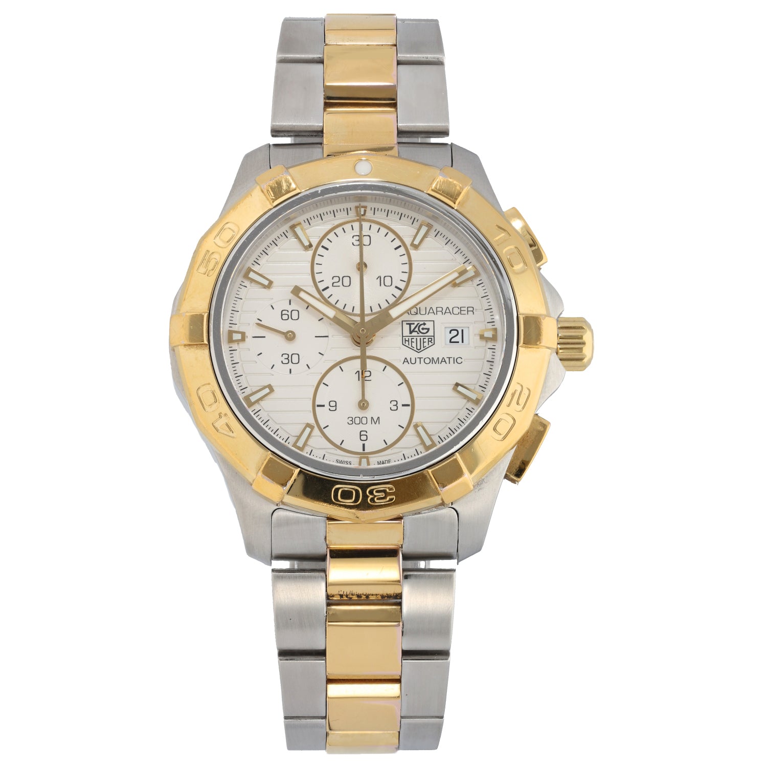 Tag Heuer Aquaracer CAP2120 44mm Bi-Colour Watch | H&T