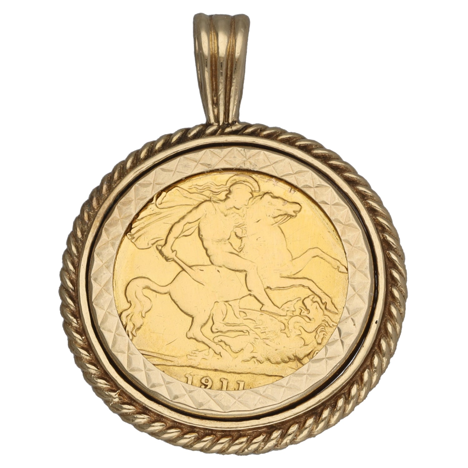 9ct Gold Coin Pendant 421 – H&T