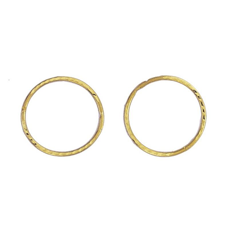 New 9ct Gold Diamond Cut Hinged Sleeper Earrings | H&T