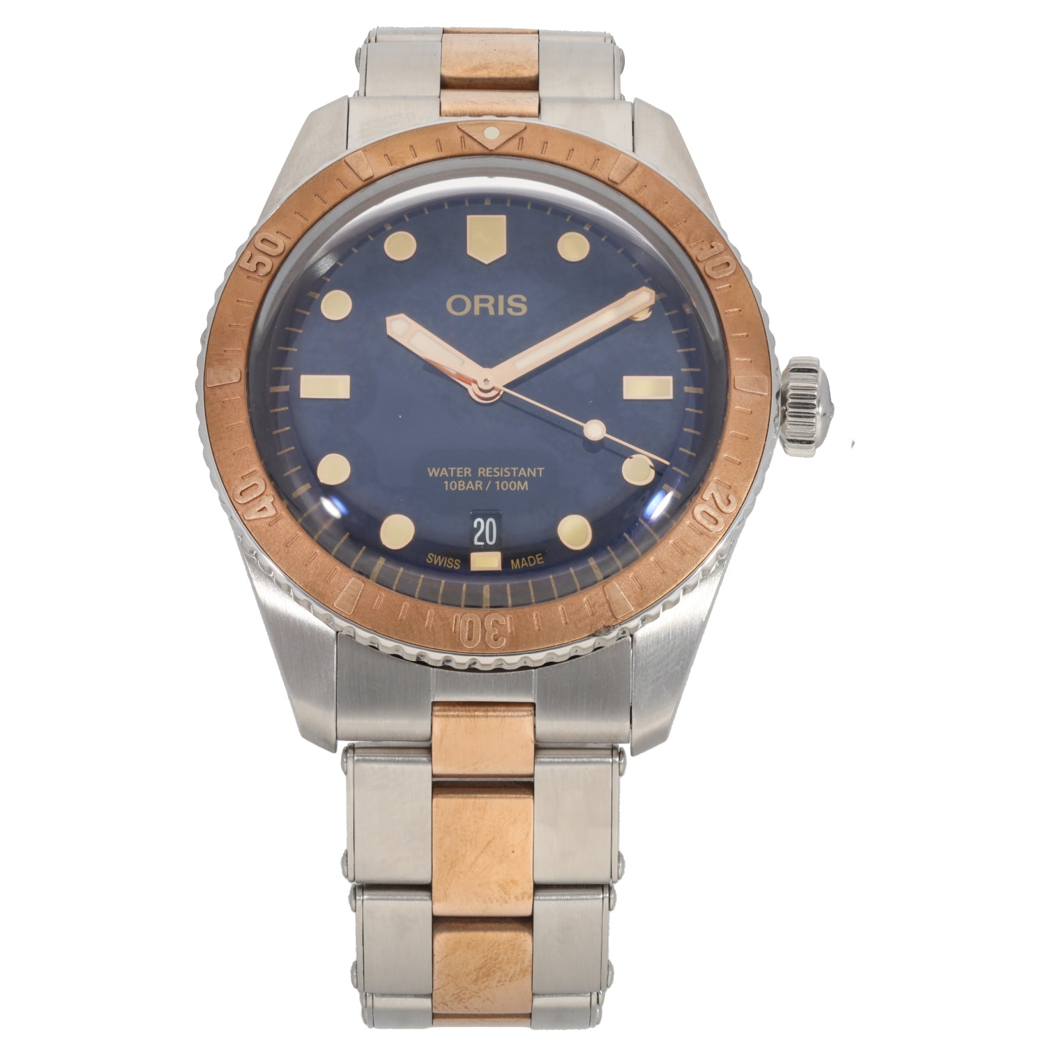 Oris Divers 7707-4301 40mm Bi-Colour Watch – H&T