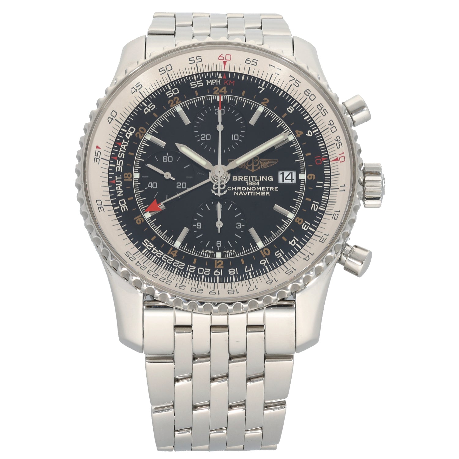 Breitling Navitimer A24322 46mm Stainless Steel Watch – H&T